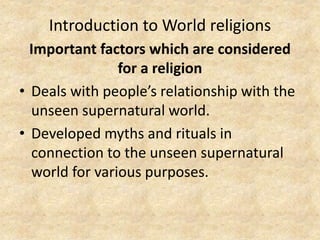 Introduction to world religions | PPTX