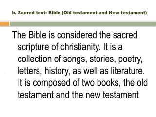 This presentation provides an overview of the major world religions ...