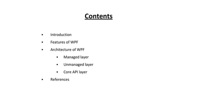 Introduction to wpf | PPT
