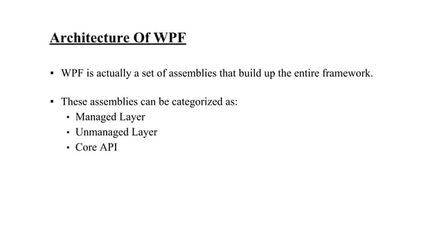 Introduction To Wpf Ppt