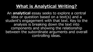 Introduction to Writing About Art - Analytic | PPTX | Educational ...
