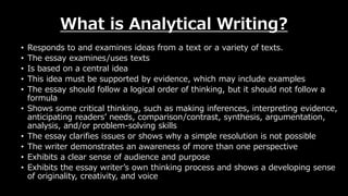 Introduction to Writing About Art - Analytic | PPTX | Educational ...