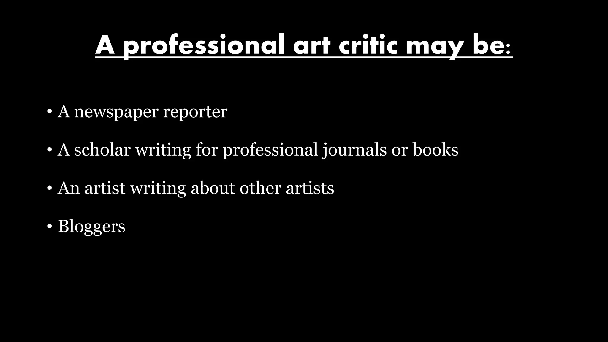 Introduction To Writing About Art Critical Pptx