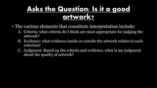 Introduction to Writing About Art - Critical | PPTX