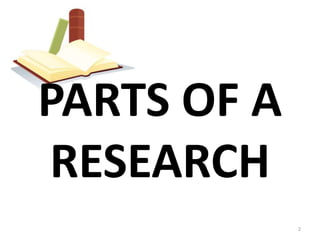 Marketing Research: Introduction to Writing and Parts of a Research | PPTX