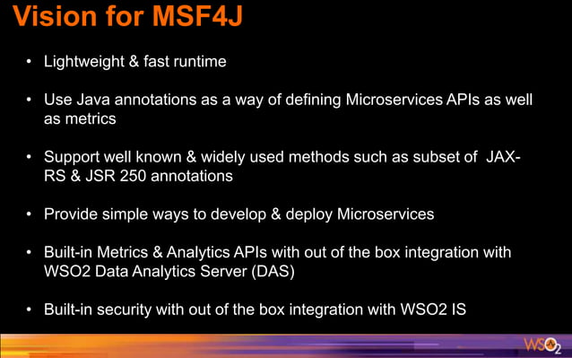 An Introduction To Wso2 Microservices Framework For Java Ppt