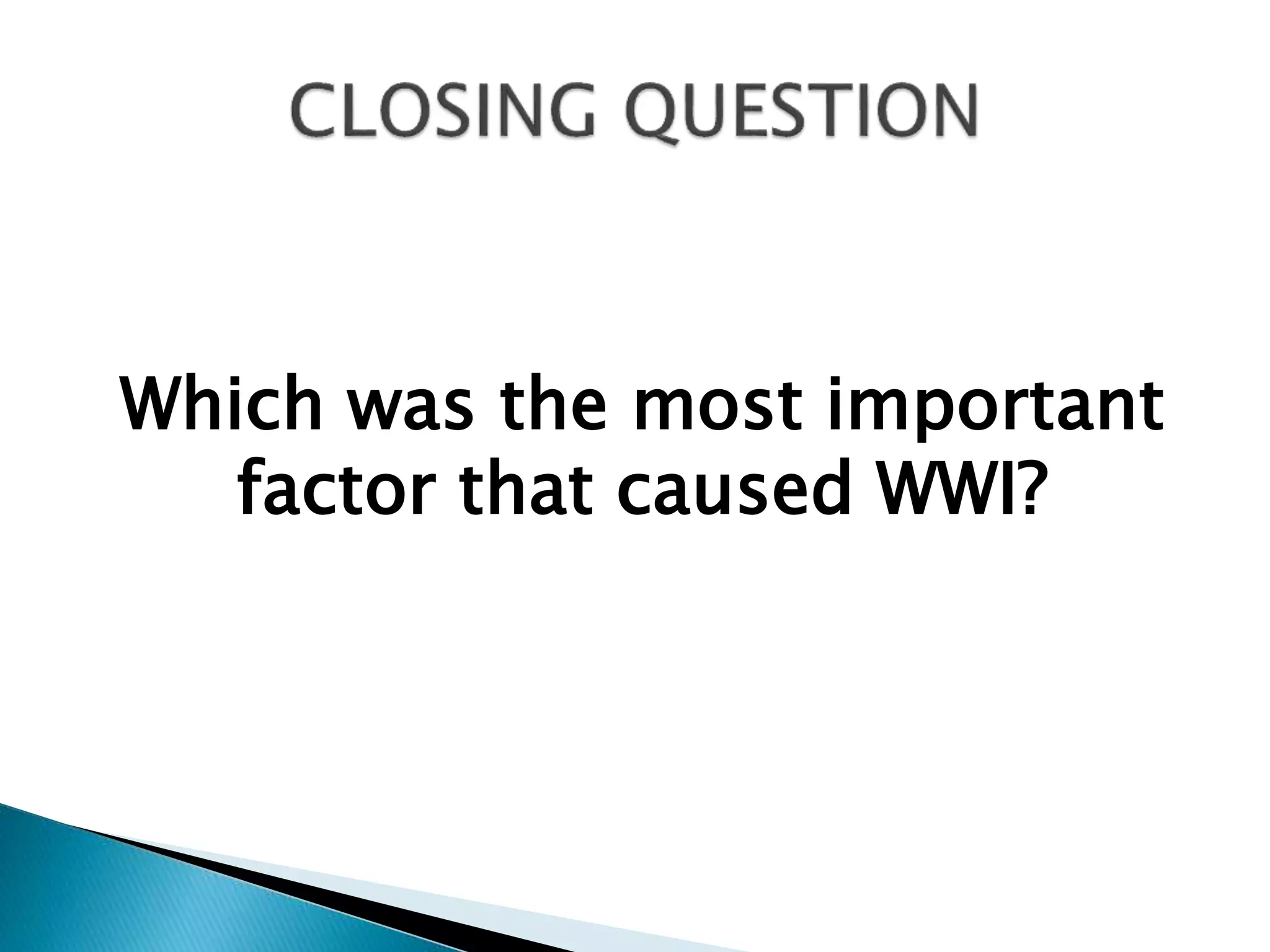 Introduction to WWI | PPTX | Death, Injury, or Military Conflict ...