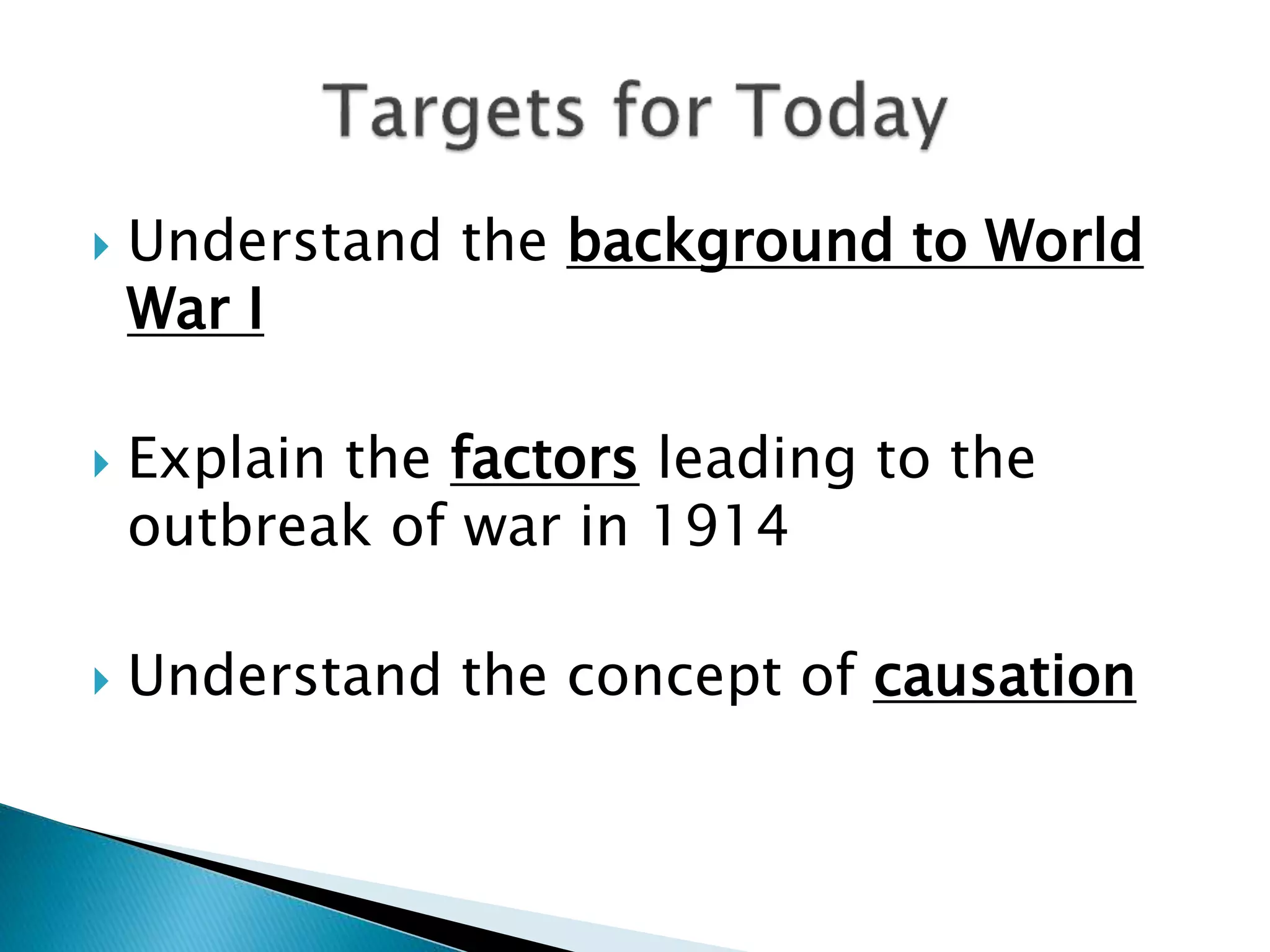 Introduction to WWI | PPTX | Death, Injury, or Military Conflict ...