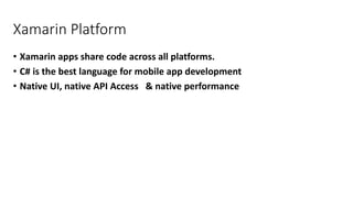 Introduction to Xamarin | PPTX