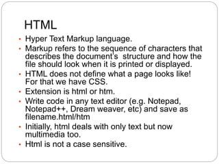 Introduction to (x)html | PPTX | Web Design and HTML | Internet