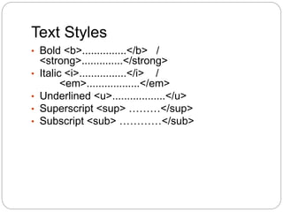 Introduction to (x)html | PPT