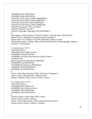 Introduction to xml | PDF | Web Design and HTML | Internet