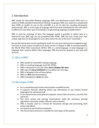 Introduction to xml | PDF | Web Design and HTML | Internet