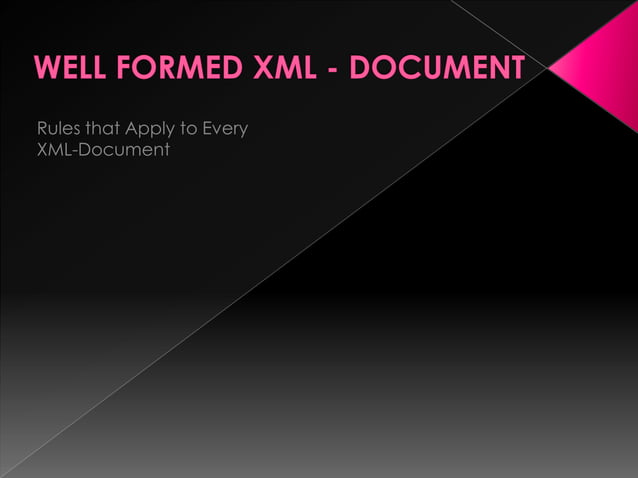Introduction To Xml Ppt