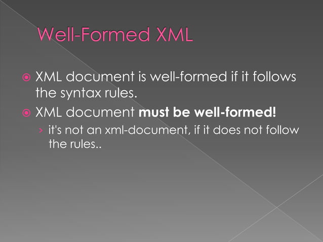 Introduction to xml | PPTX