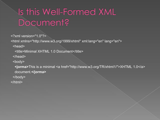 Introduction to xml | PPTX