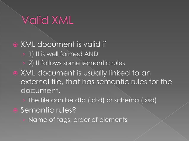 Introduction to xml | PPTX