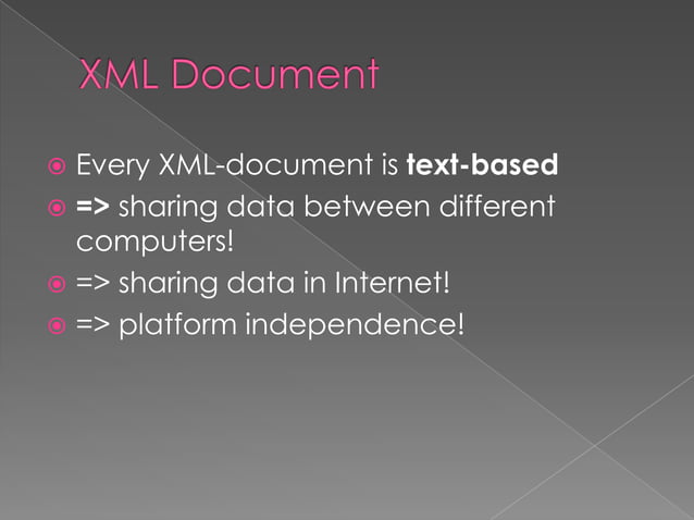 Introduction to xml | PPTX