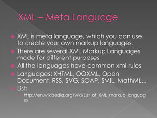 Introduction to xml | PPTX
