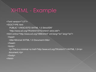 Introduction to xml | PPTX