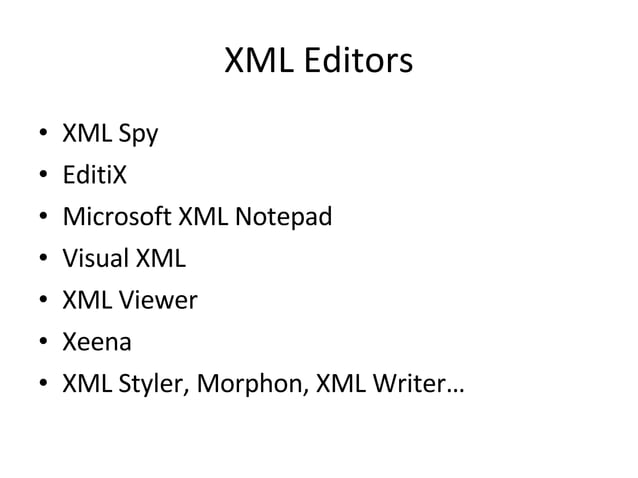 Introduction To XML introduction-to-xml
