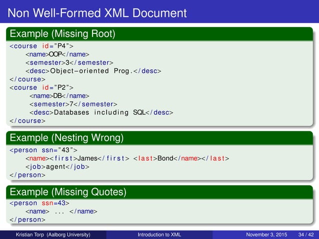 Introduction to XML and Databases | PPT