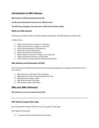 Introduction to xml schema | DOCX