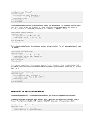 Introduction to xml schema | DOCX