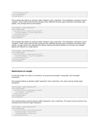 Introduction to xml schema | DOCX