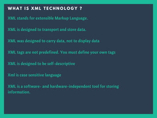 Introduction to XML Technology | PPT