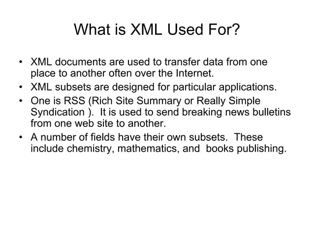 Introduction To Xml Uses Of Xml Wt Ppt 6670