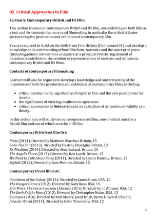 Introduction to year 12 film studies | DOCX