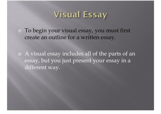 Introduction To Your Visual Essay | PPT