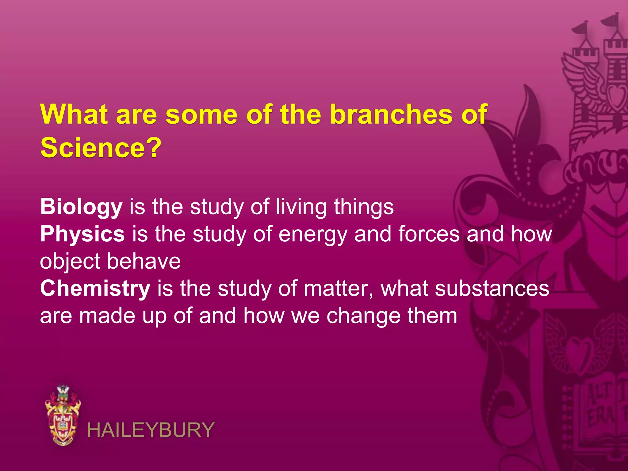 Introduction to yr7 science ppt | PPTX