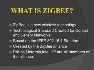 Introduction to zigbee | PPTX