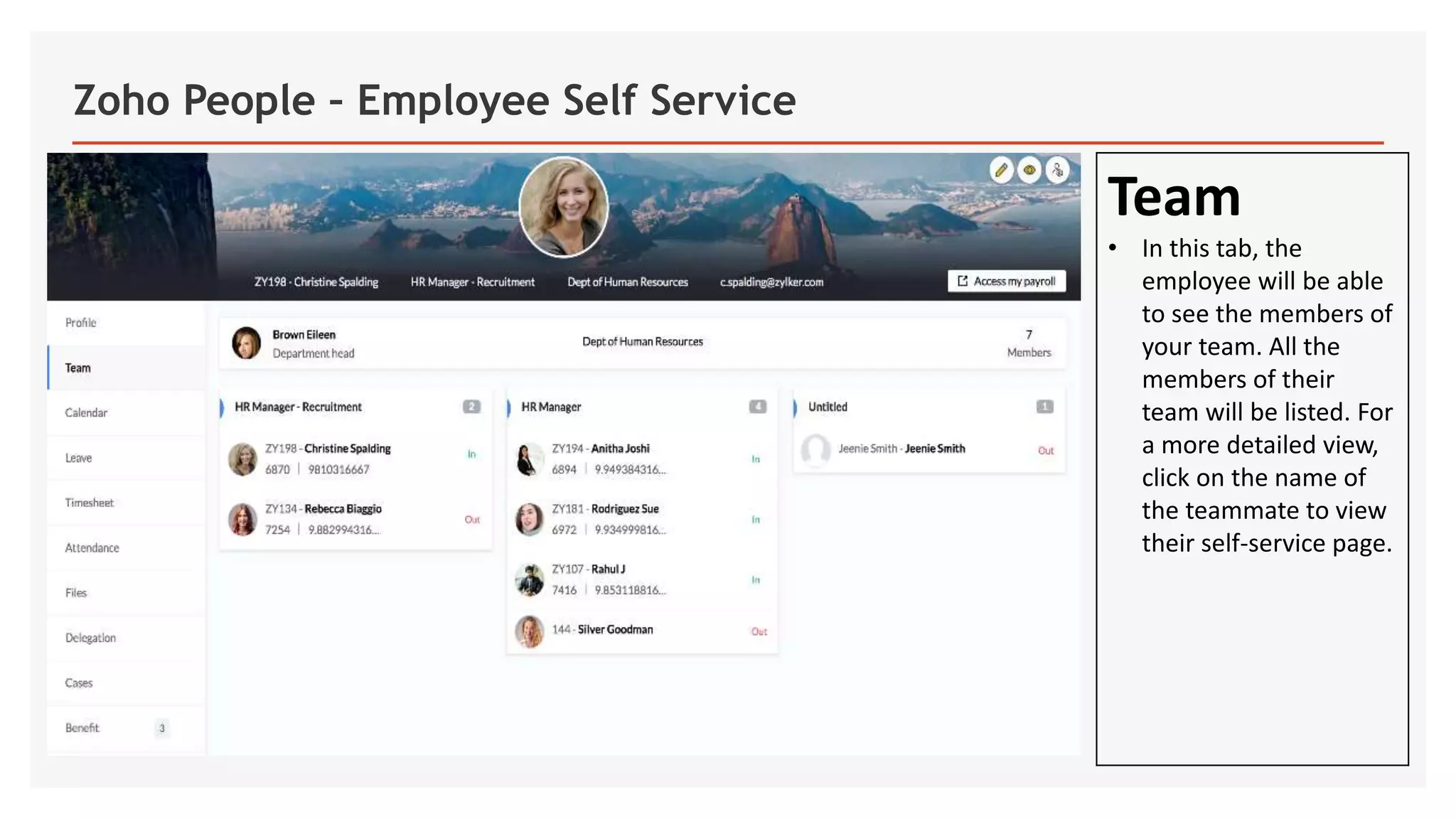 Introduction to zoho people | PPTX