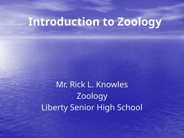 Presentation on Introduction to Zoology.pptx