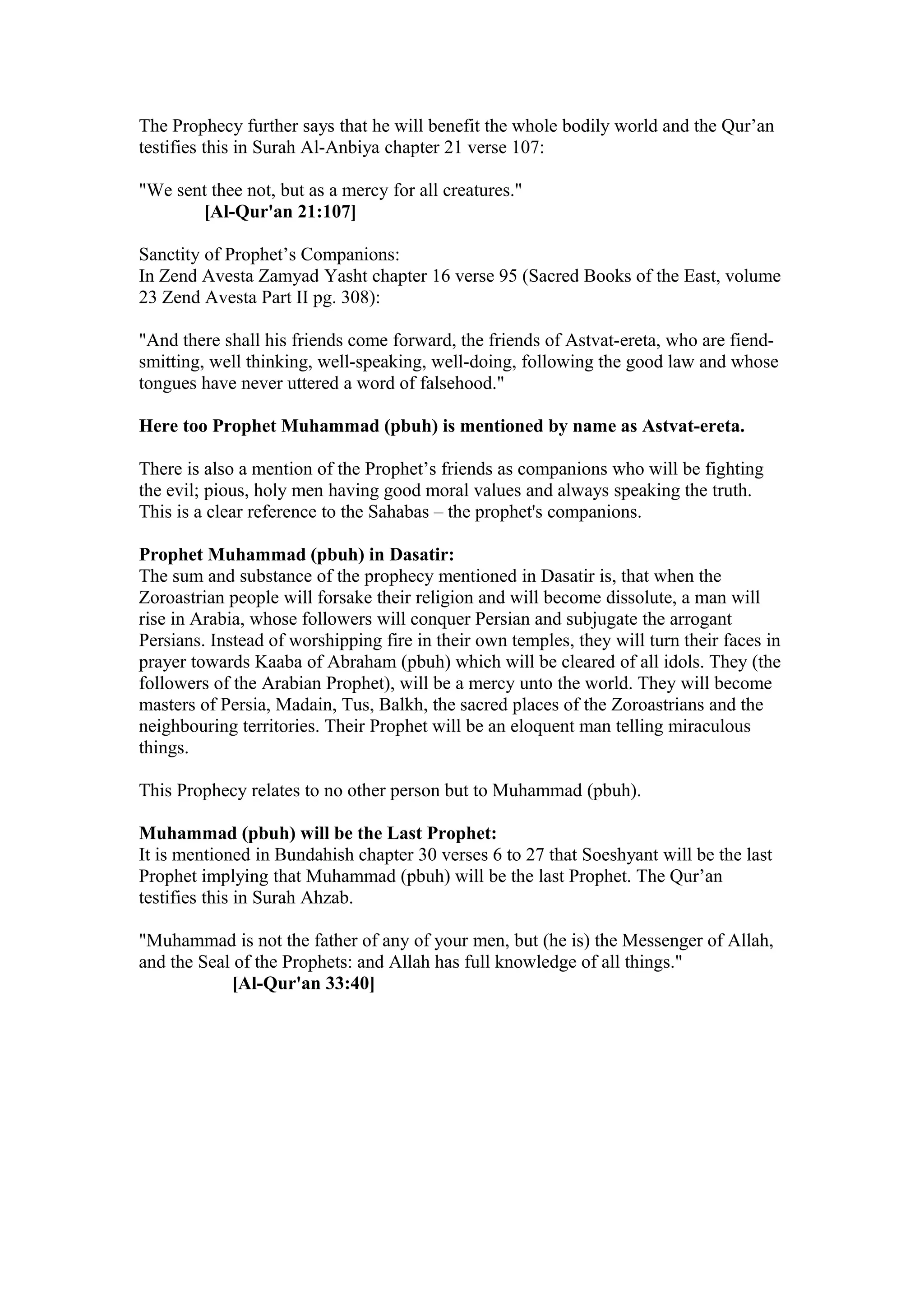 Introduction To Zoroastrianism (By Dr Zakir Naik) | PDF