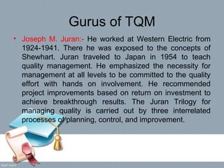 Introduction to TQM | PPT