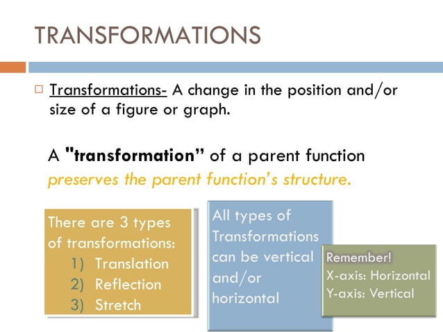 Introduction transformations | PPT