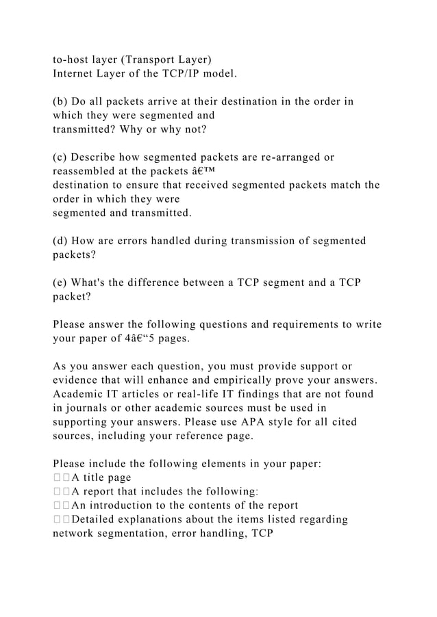 IntroductionTransport LayerTransport Layer forms the bas.docx