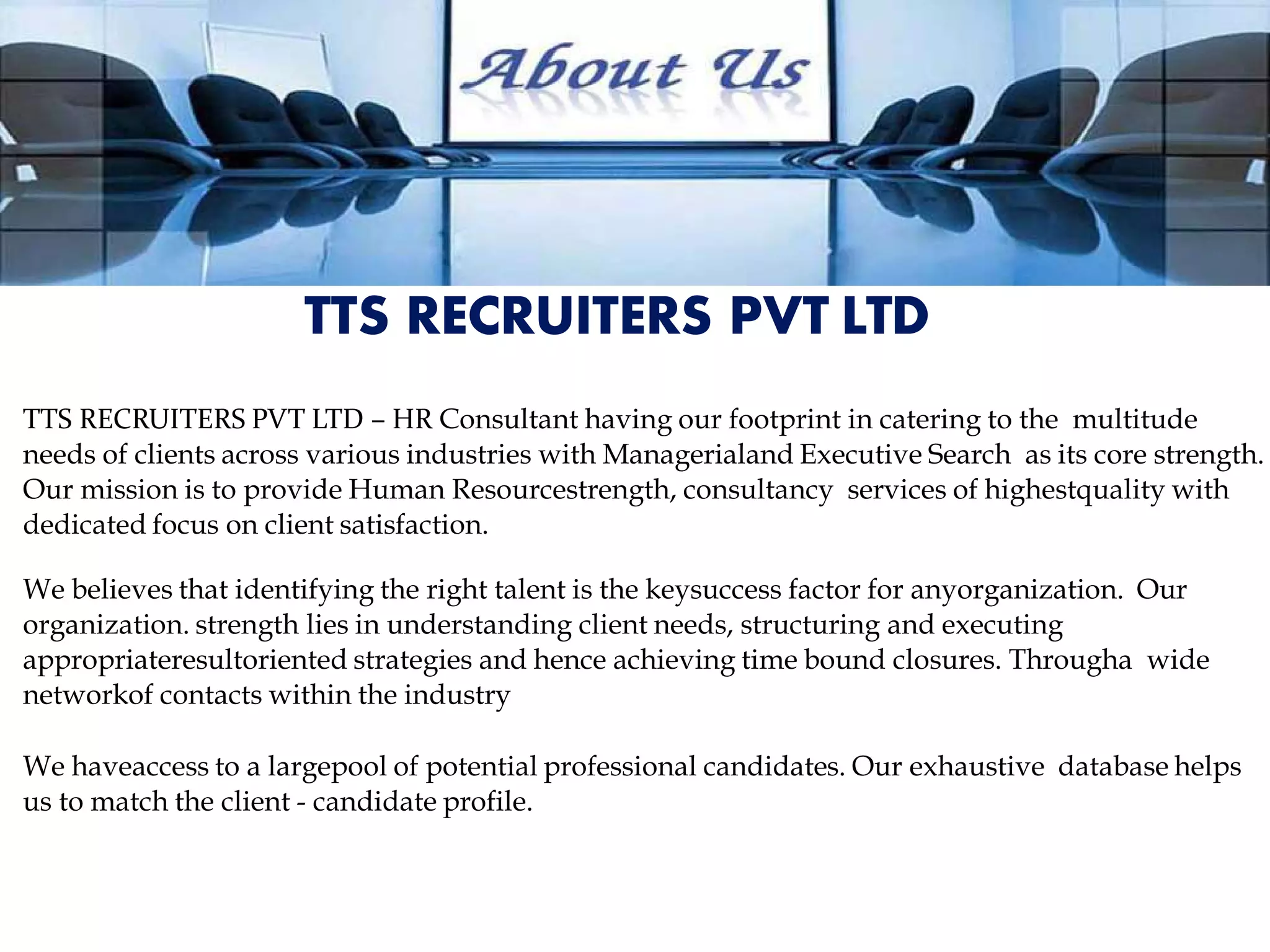 TTS Recruiters Pvt Ltd_Short Business Introduction | PPT