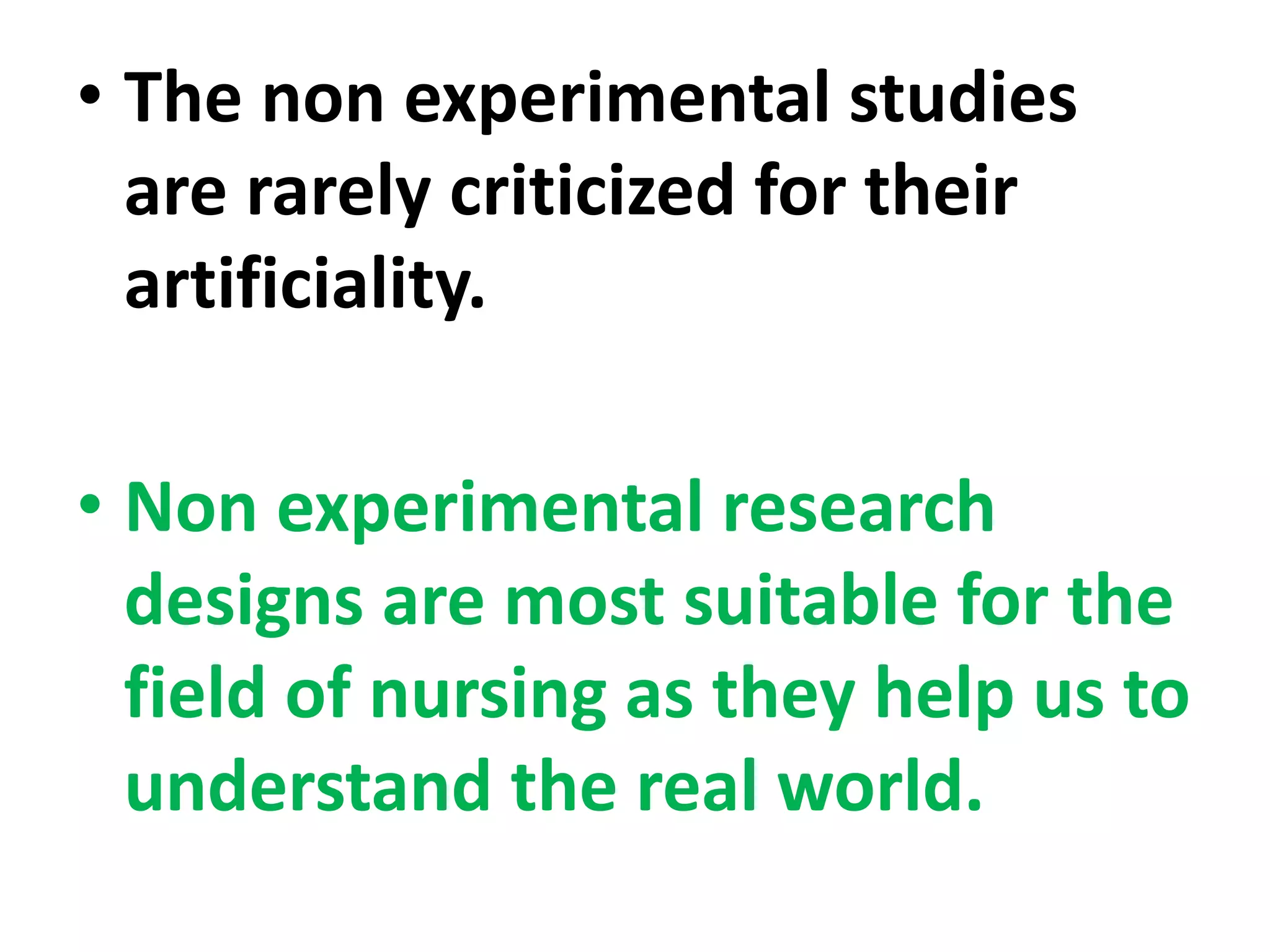 INTO & TYPES OF NON EXPERIMENTAL RESEARCH DESIGNS | PPTX
