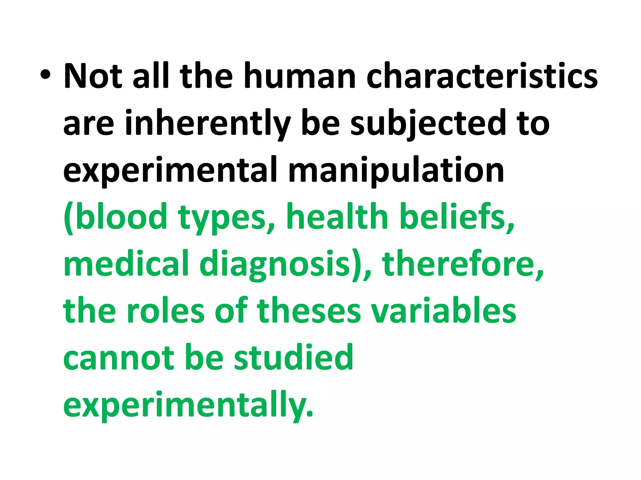 INTO & TYPES OF NON EXPERIMENTAL RESEARCH DESIGNS | PPTX | Science