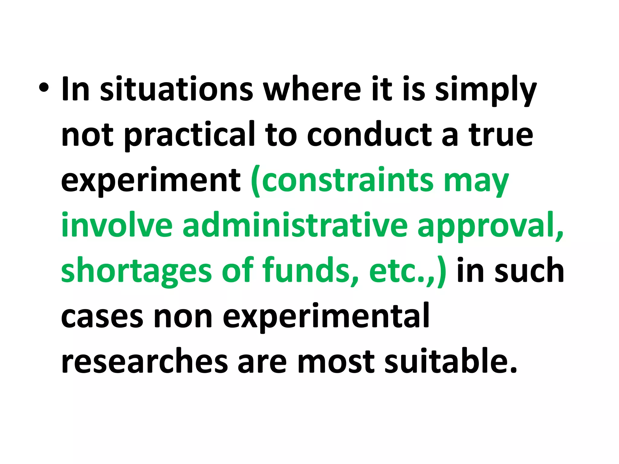 INTO & TYPES OF NON EXPERIMENTAL RESEARCH DESIGNS | PPTX
