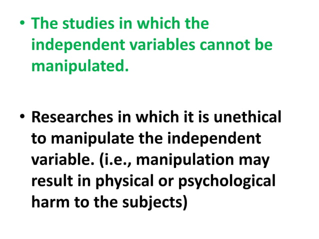 INTO & TYPES OF NON EXPERIMENTAL RESEARCH DESIGNS | PPTX | Science