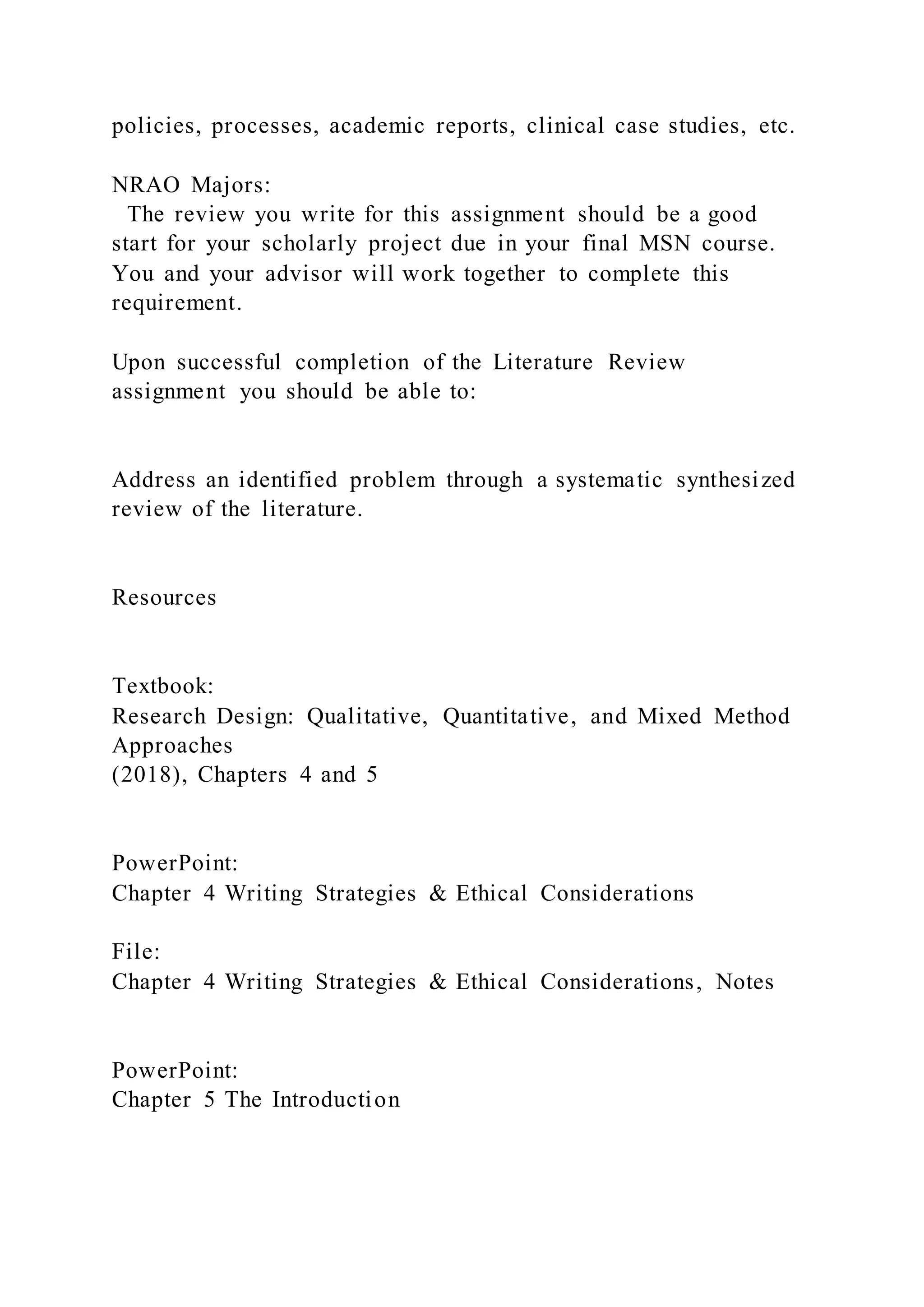 IntroductionTypically, a review of the literature is extensi | DOCX