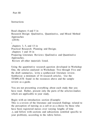 IntroductionTypically, a review of the literature is extensi | DOCX