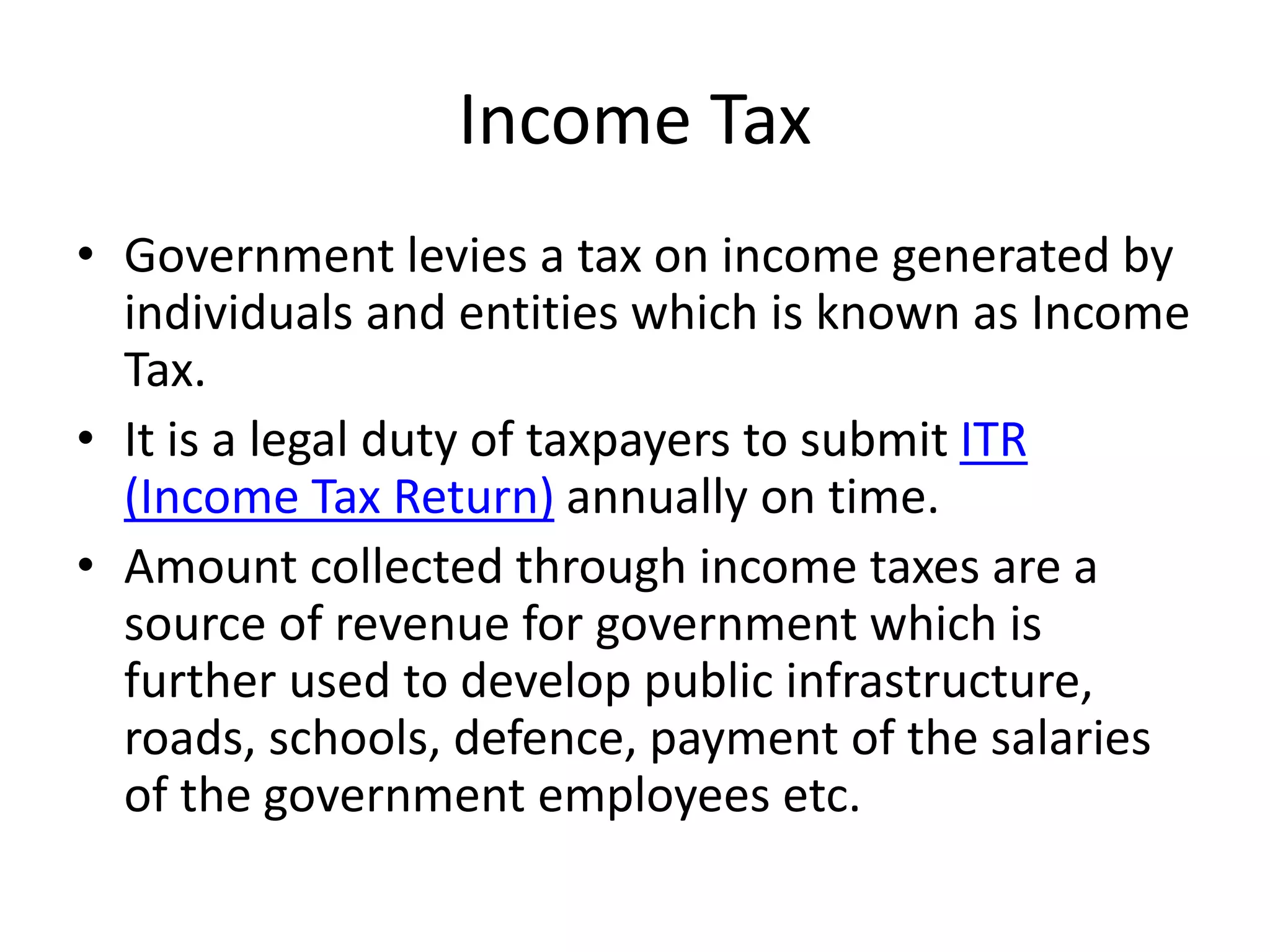Introduction to income tax | PPT