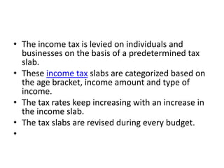 Introduction to income tax | PPTX